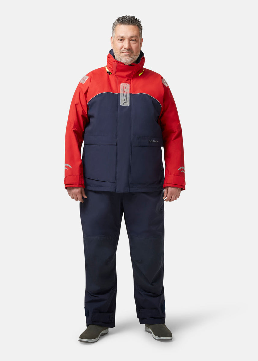 Crazy4sailing Men's Bergen II Offshore Sailing Jacket in Extra-Wide ...
